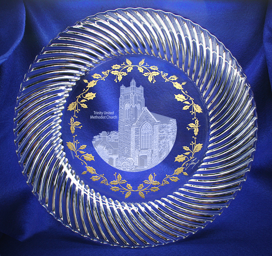 Trinity United Methodist Church - Wilmette Crystal Plate