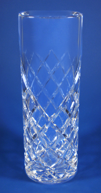 Cut Crystal Cylinder Vases